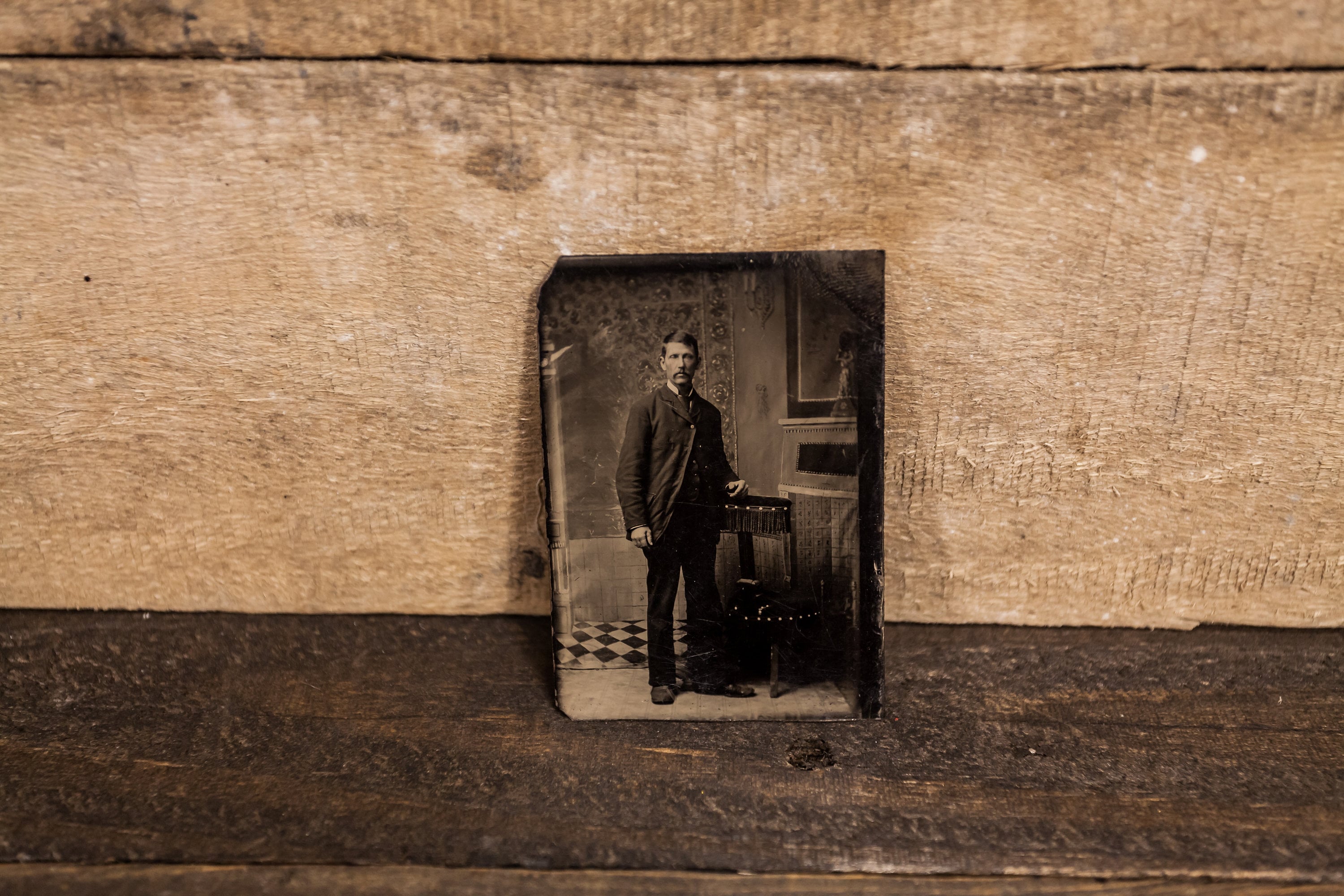 Antique Tintype Photography Man Photo Tintype Photograph Photo Props