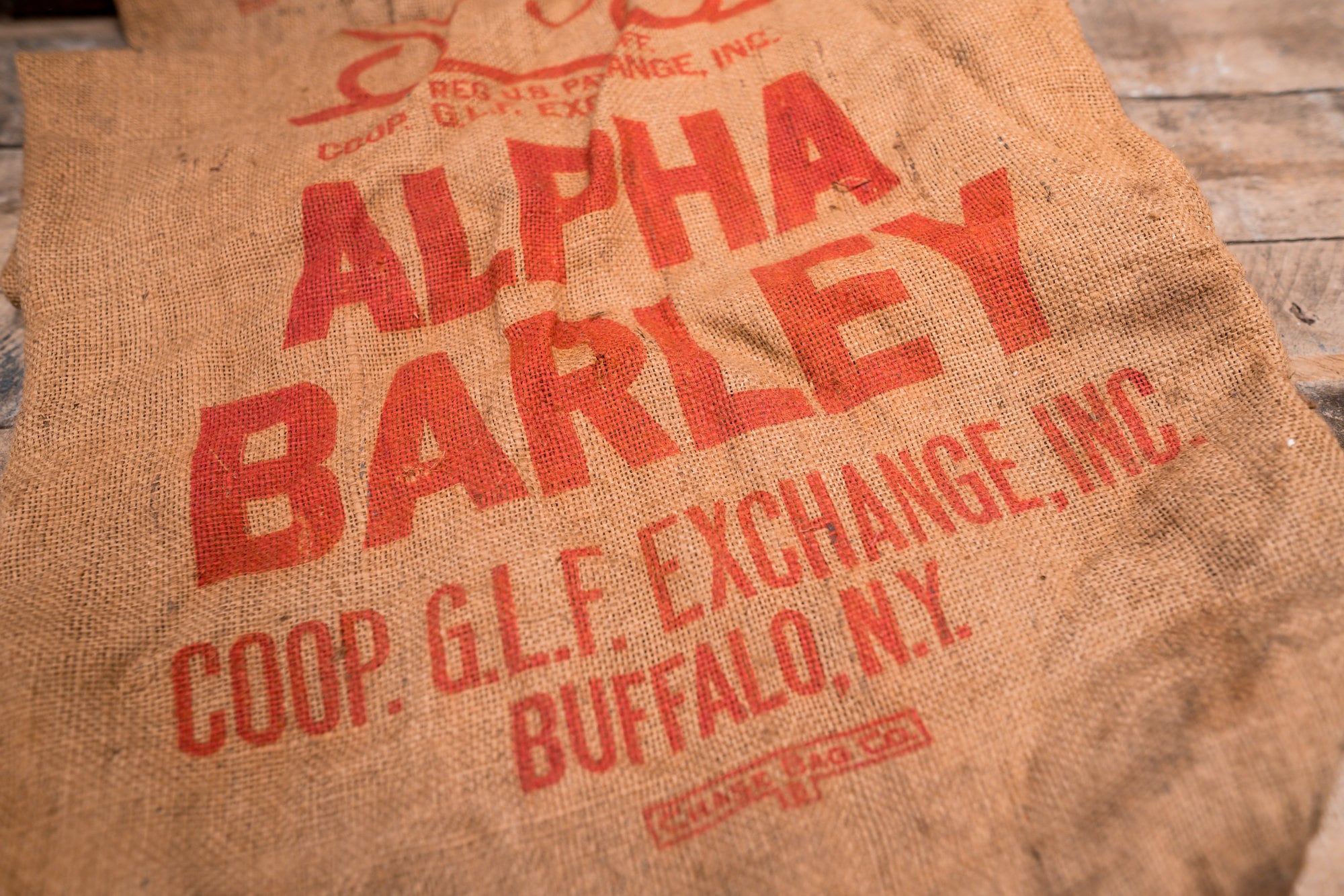 Vintage GLF Alpha Barley Sack Rustic Primitive Farmhouse Country ...