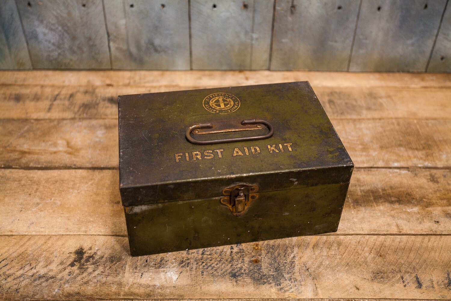 Vintage Mining First Aid Kit Metal Box Pittsburgh PA Green Gold Mine ...