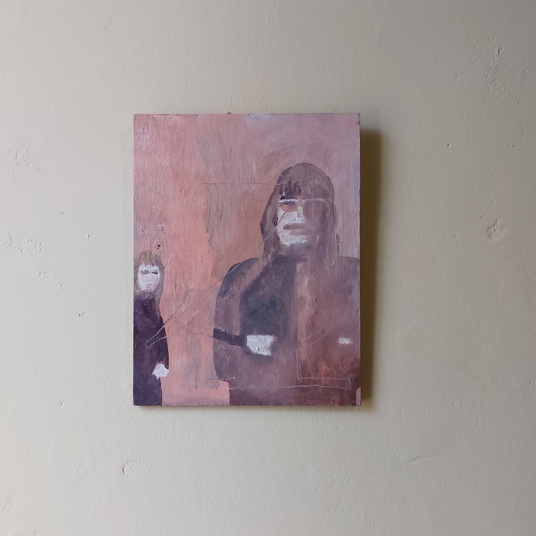 Original Oil on Reclaimed Floor Tile of Robert Wyatt Mike Ratledge From ...