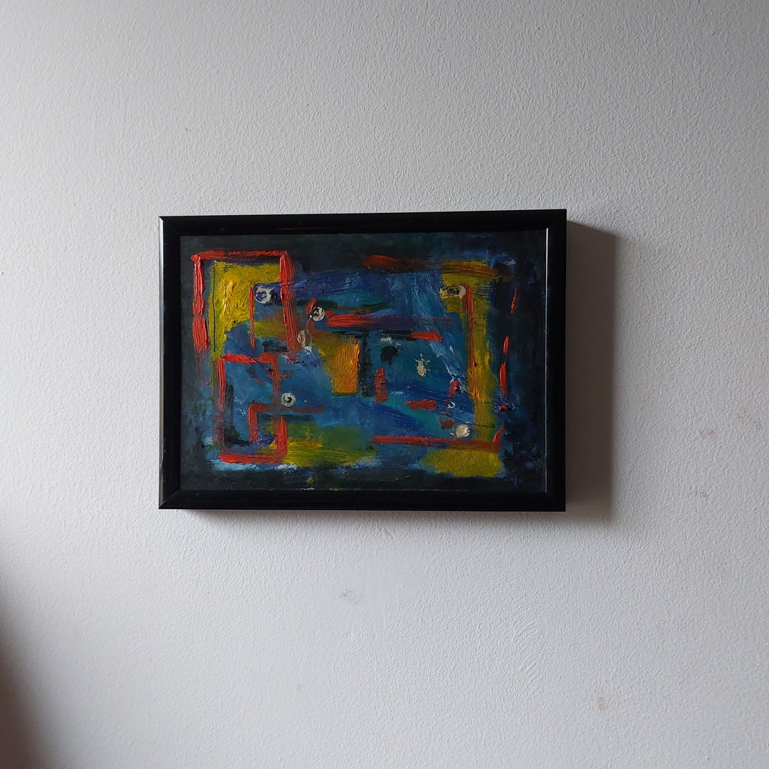Abstract Album Cover Art: Small Framed Painting - Etsy