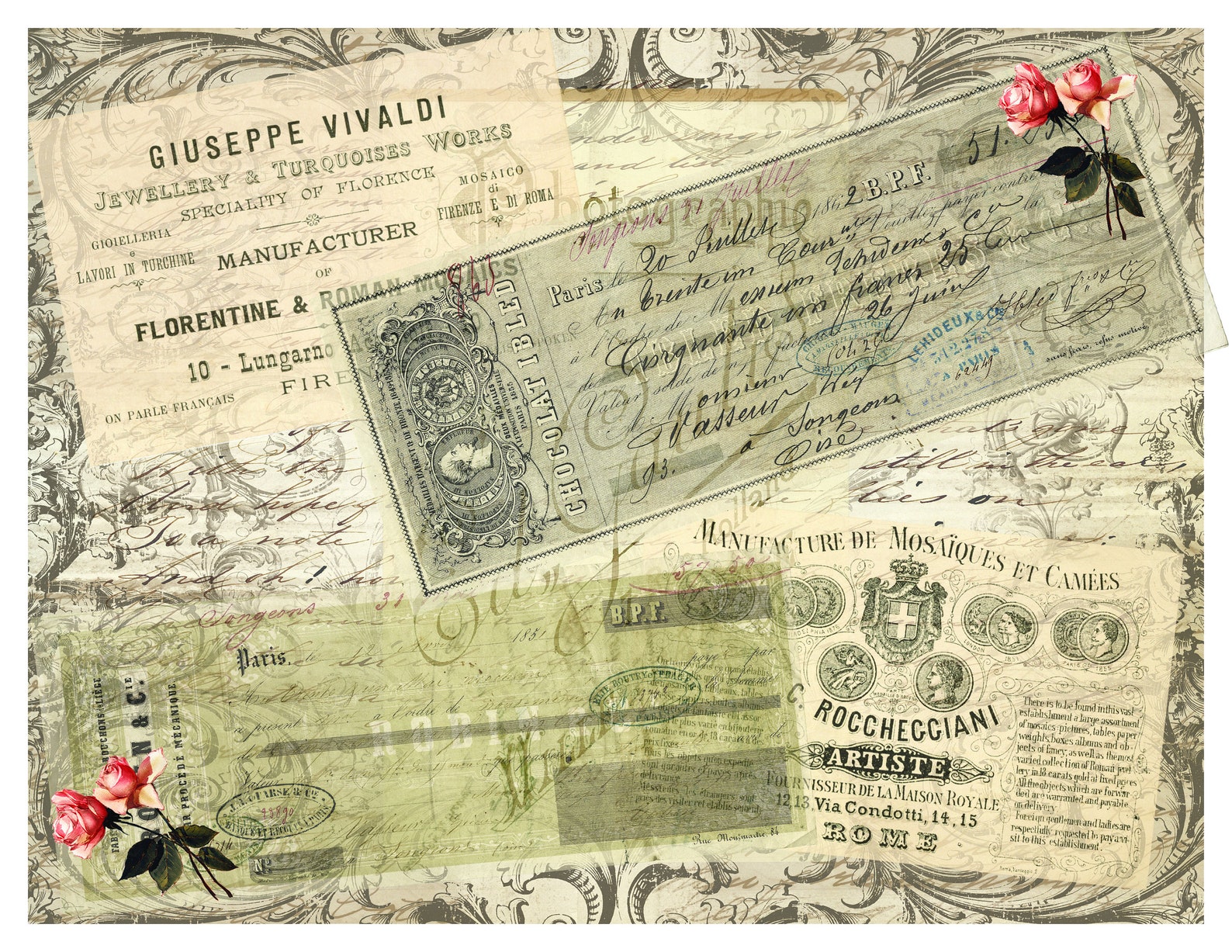 Beautiful Base Pages Set 2, Vintage Junk Journal Kit, Retro, Beautiful ...