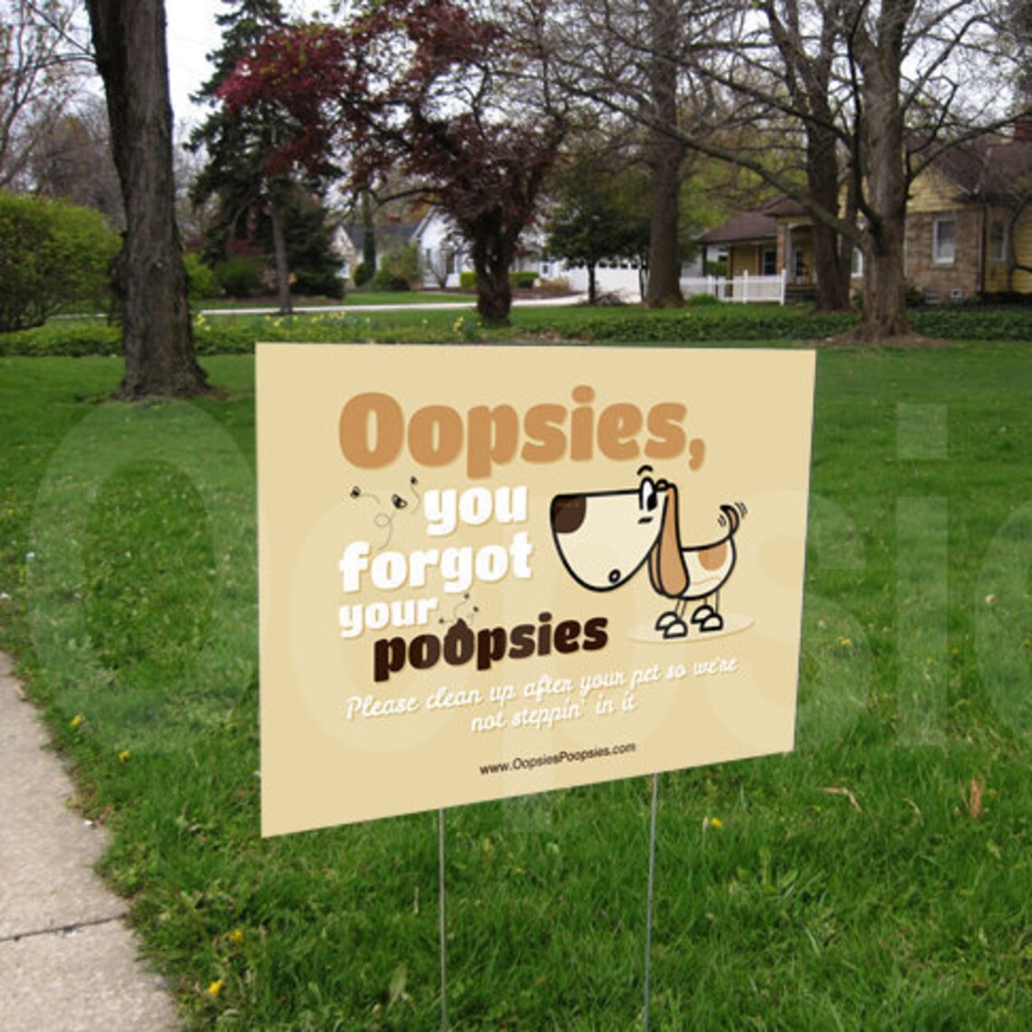 Oopsies Poopsies Dog Poop Lawn Sign Clean up After Your Pet so - Etsy