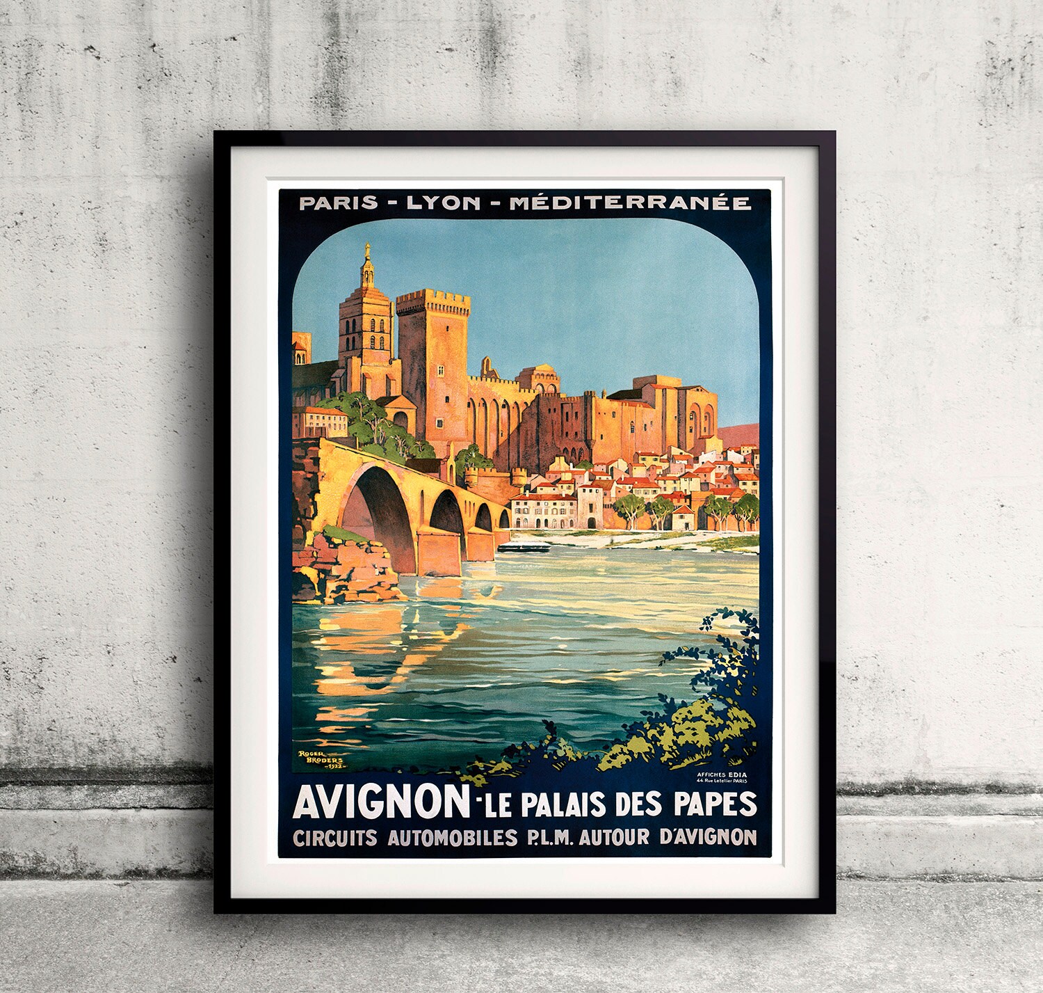 Avignon, French Travel Poster - Fine Art Glicée Poster Digital Wall Art ...