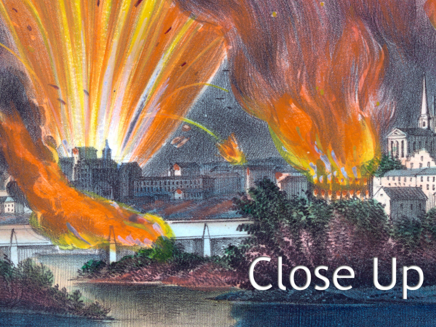 The Fall of Richmond, Va. on the Night of April 2d. - 1865 - Fine Art ...