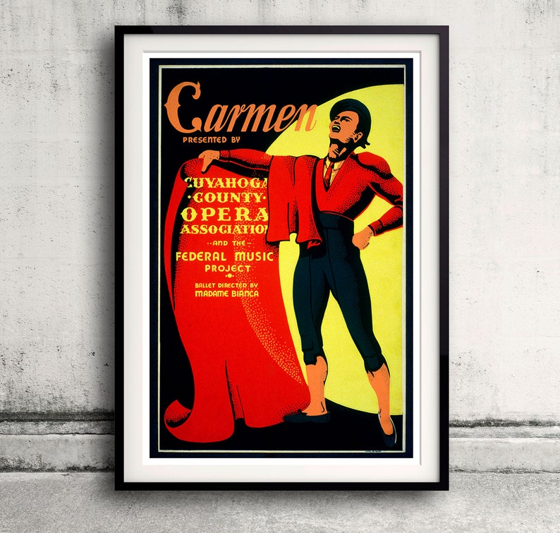 Carmen Opera Poster 1939 Fine Art Glicée Poster Digital Wall Art ...