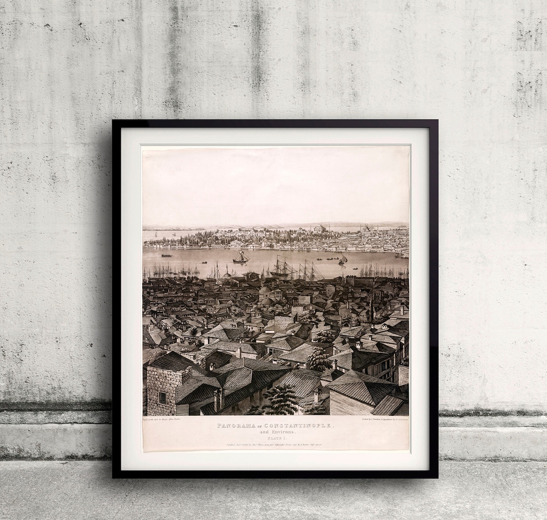 Panorama of Constantinople 1813 Fine Art Glicée Poster Digital Wall ...