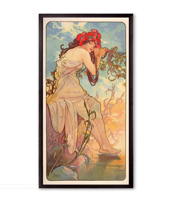Seasons Summer 1896 by Alphonse Mucha Fine Art Glicée Poster | Etsy