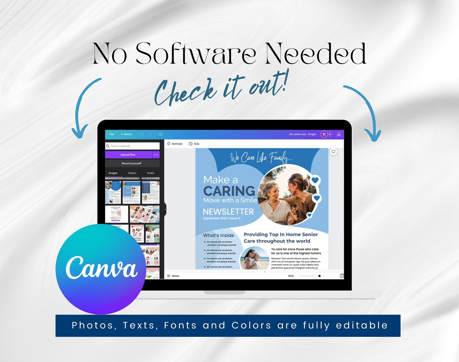 Email NEWSLETTER TEMPLATE Editable on Canva, Digital and Printable ...