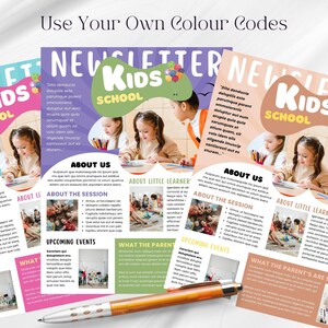 Email Newsletter Template for Kids, Editable Canva Template, Digital ...