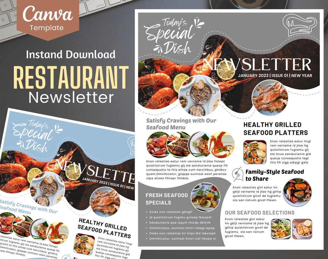 Email NEWSLETTER TEMPLATE Editable on Canva, Digital and Printable ...