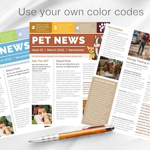 Pet Email NEWSLETTER TEMPLATE Editable on Canva, Digital and Printable ...