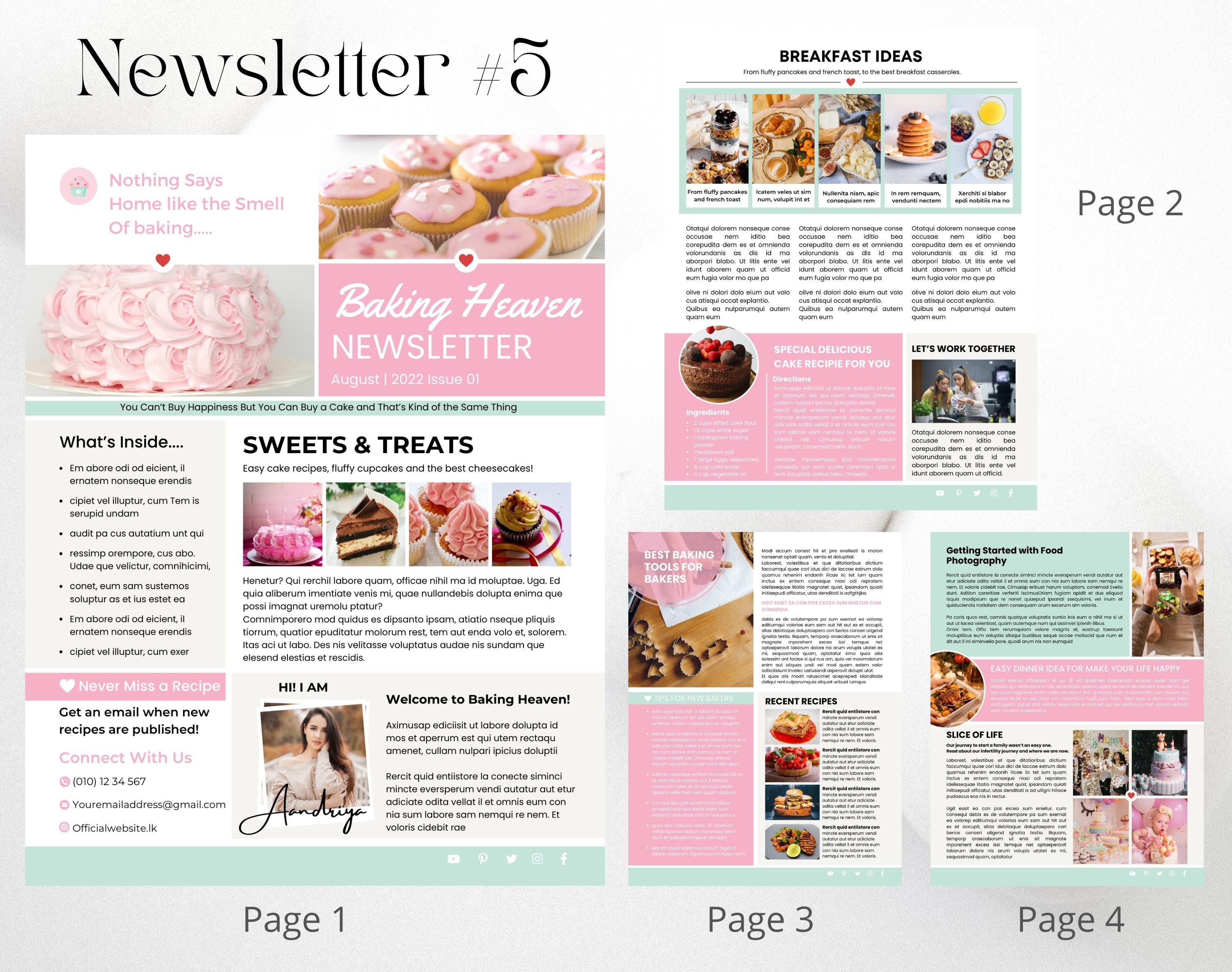 Email NEWSLETTER TEMPLATES Bundle Editable on Canva, Digital and ...
