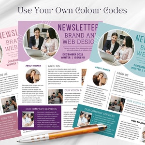 Self-editable Canva Newsletter Template | Digital & Printable | Instant ...