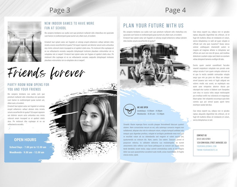 Highschool Email NEWSLETTER TEMPLATE Editable on Canva | Etsy