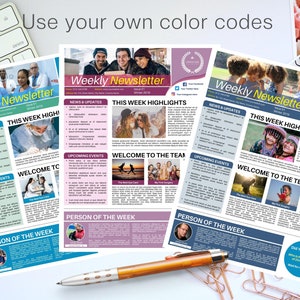 Editable Canva Newsletter Template: Printable Email Marketing (digital ...
