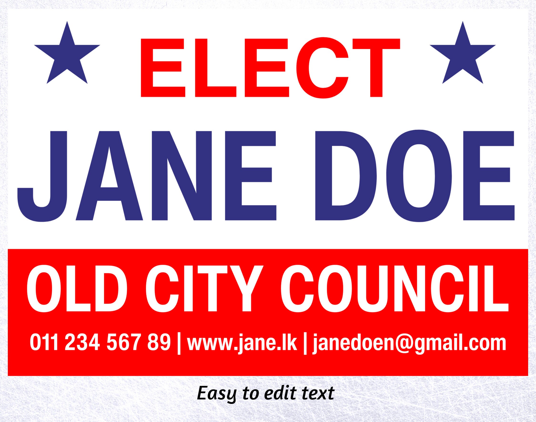 VOTE FOR ME Banner Canva Template Election Poster, United States of ...