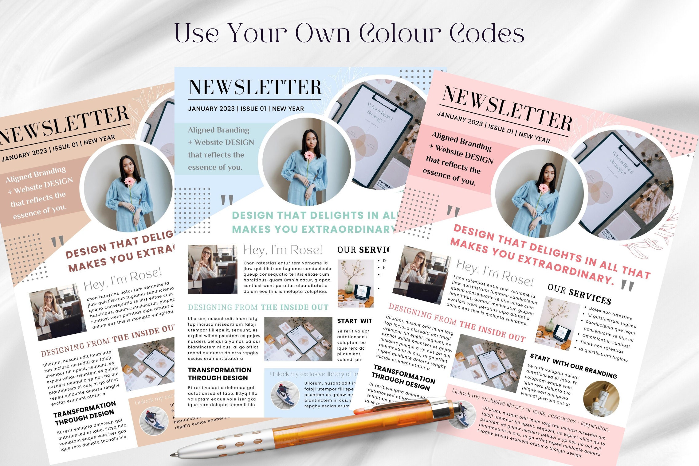Editable Newsletter Template: Modern Canva Layout (A4 & US Letter) - Etsy