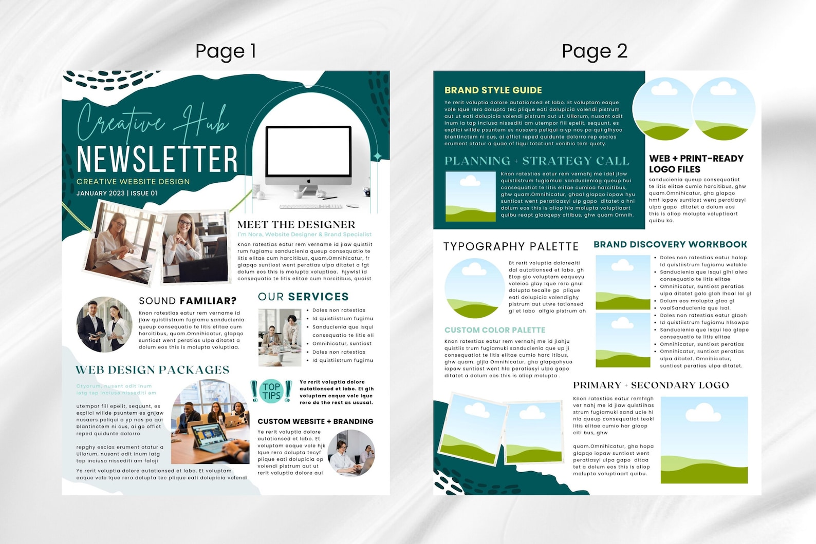 Email NEWSLETTER TEMPLATE Editable on Canva, Digital and Printable ...