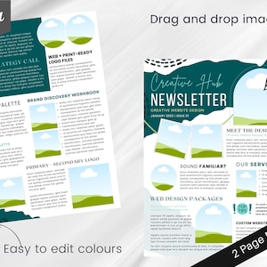 Editable Canva Newsletter Template: Email Marketing (digital Download ...