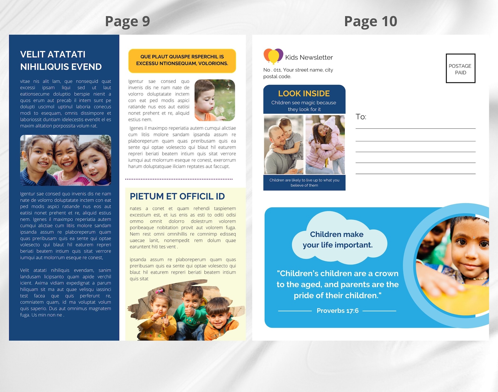 Kids Email NEWSLETTER TEMPLATE 10 Pages Editable (Download Now) - Etsy