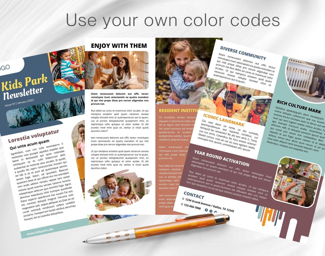 Kids Email NEWSLETTER TEMPLATE Editable on Canva Digital and | Etsy