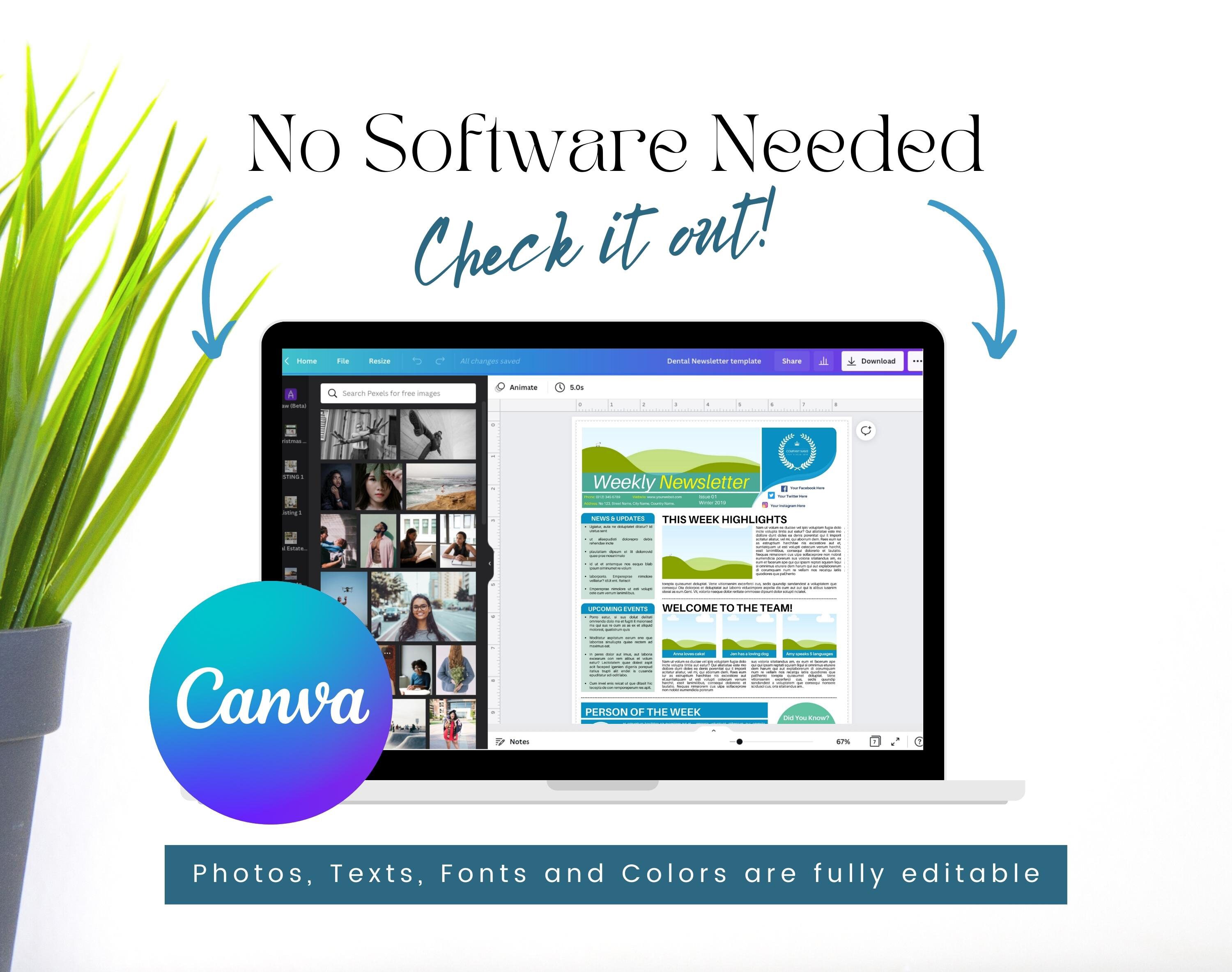 Email NEWSLETTER TEMPLATES Bundle Editable On Canva Digital And email-newsletter-templates-bundle-editable-on-canva-digital-and