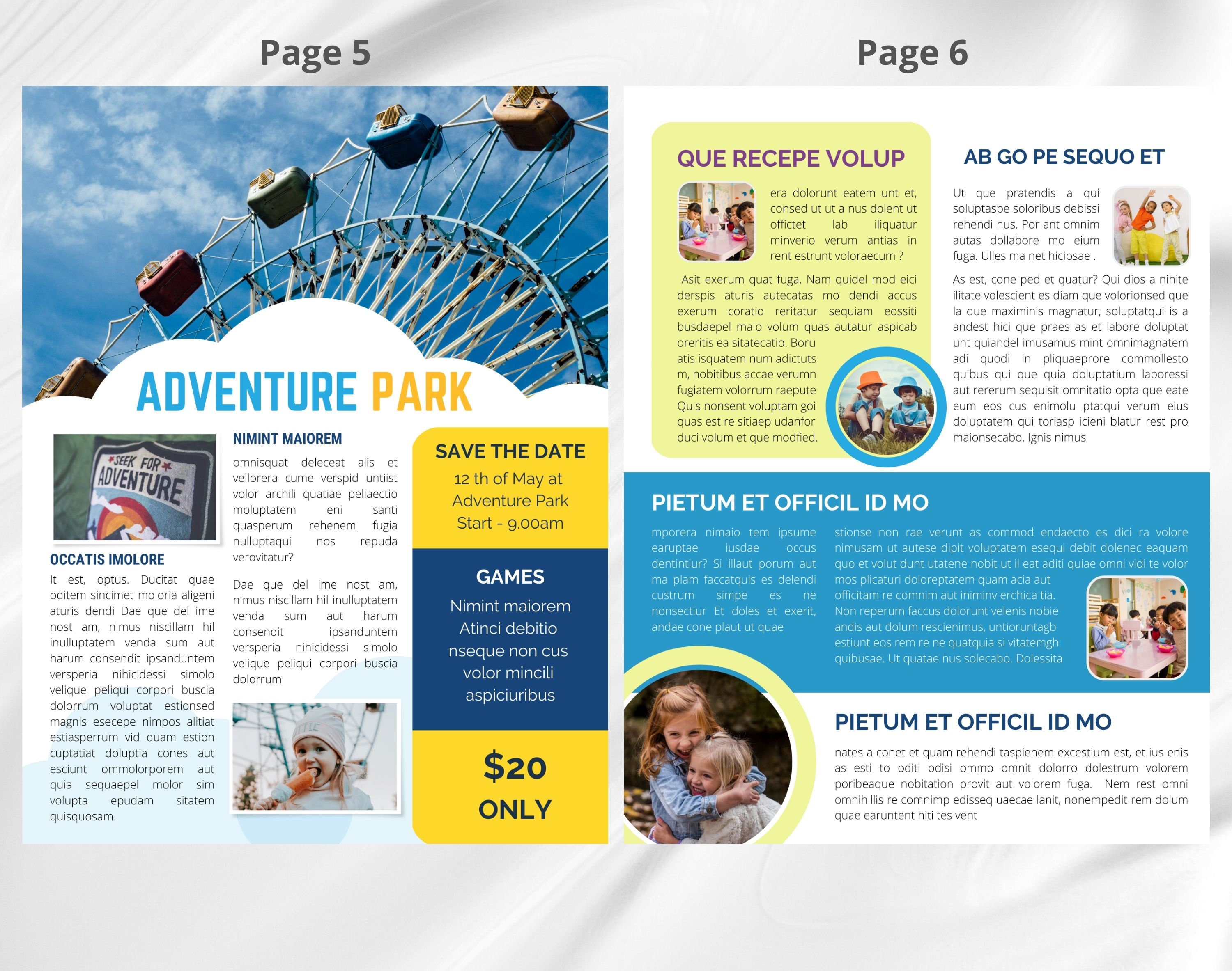 Kids Email NEWSLETTER TEMPLATE 10 Pages Editable (Download Now) - Etsy
