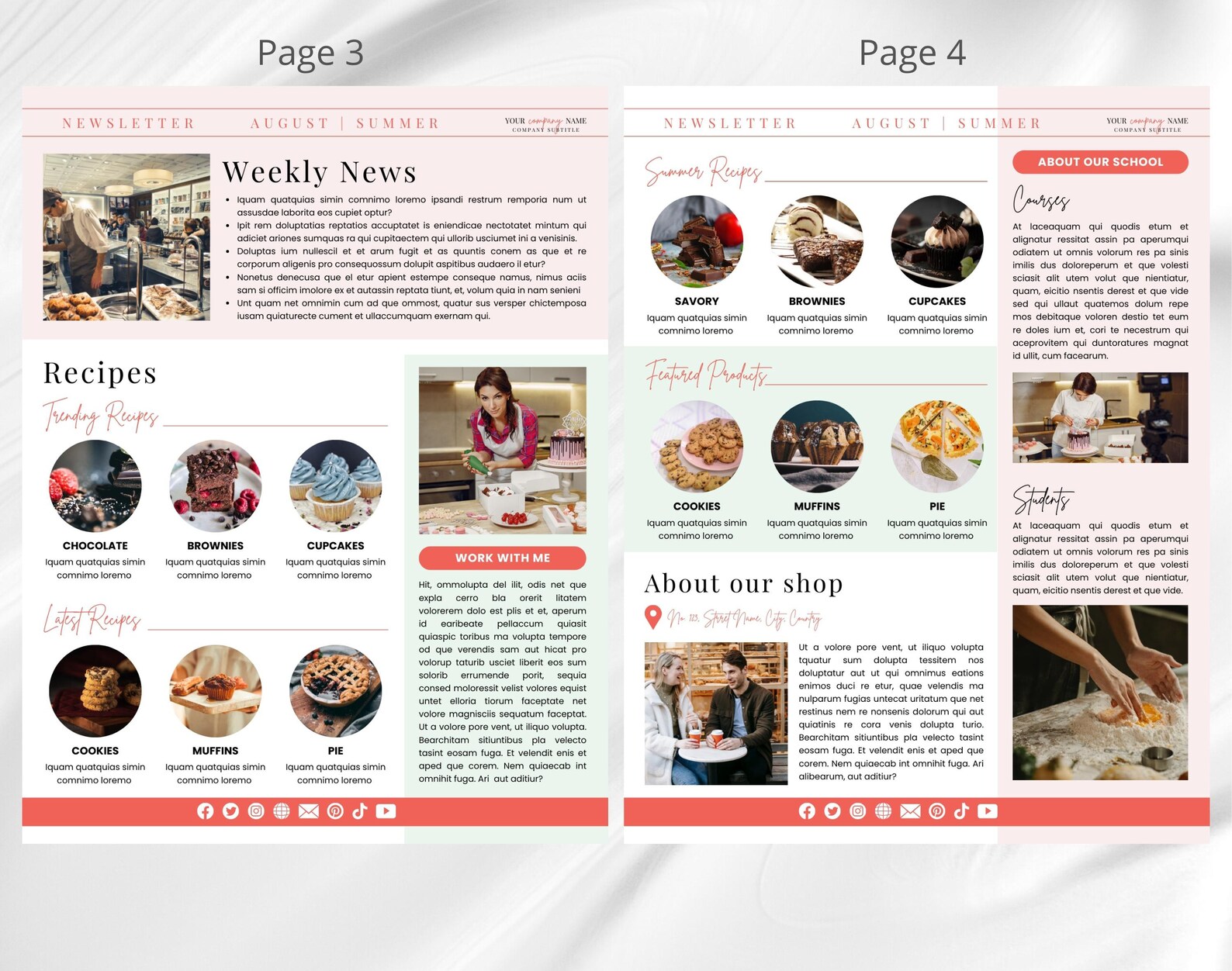 Bakery Email NEWSLETTER TEMPLATE Editable on Canva, Digital and ...
