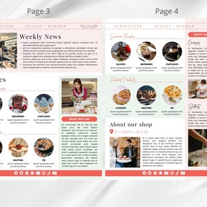 Bakery Email NEWSLETTER TEMPLATE Editable on Canva, Digital and ...
