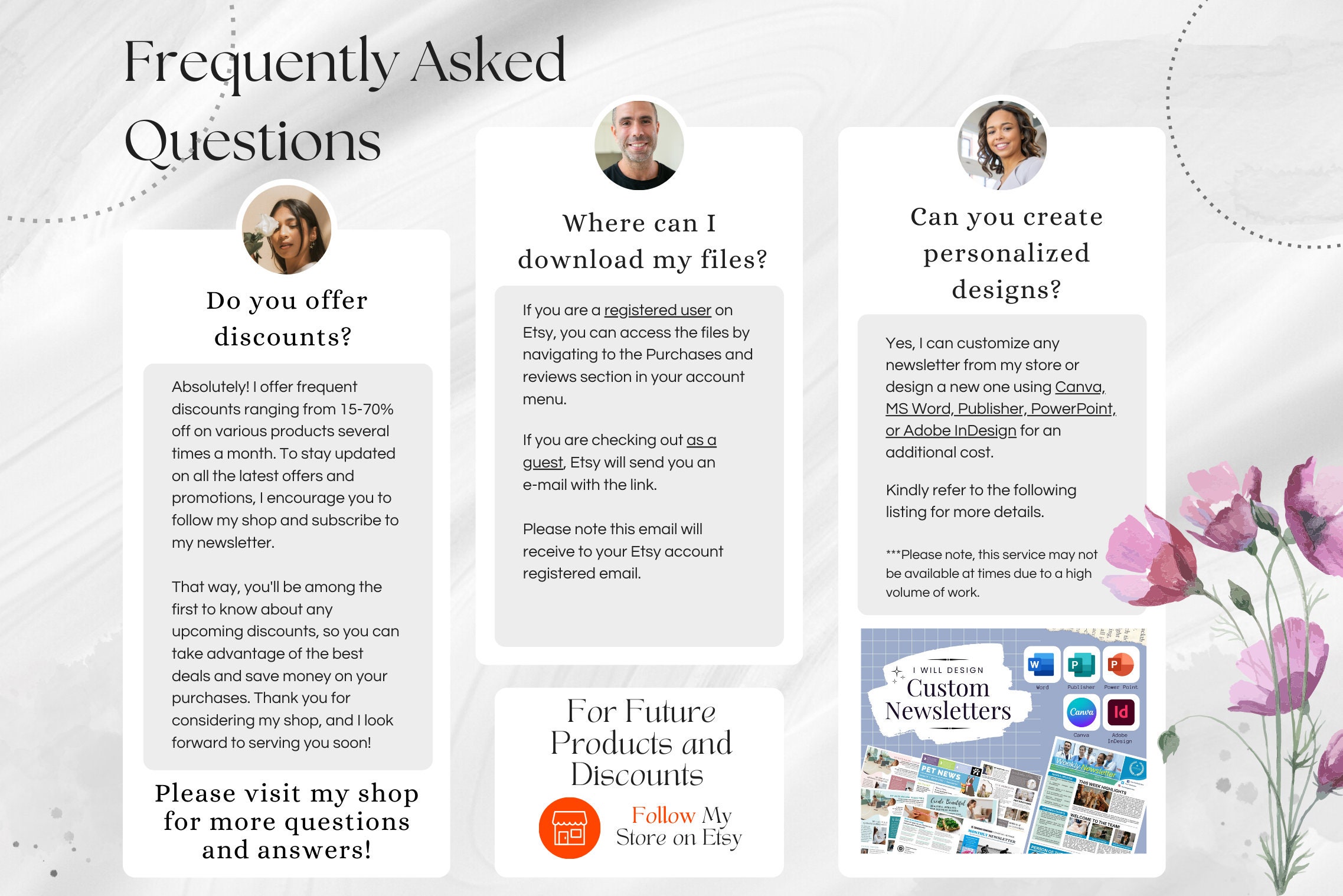 Self-editable Canva Newsletter Template | Digital & Printable | Instant ...