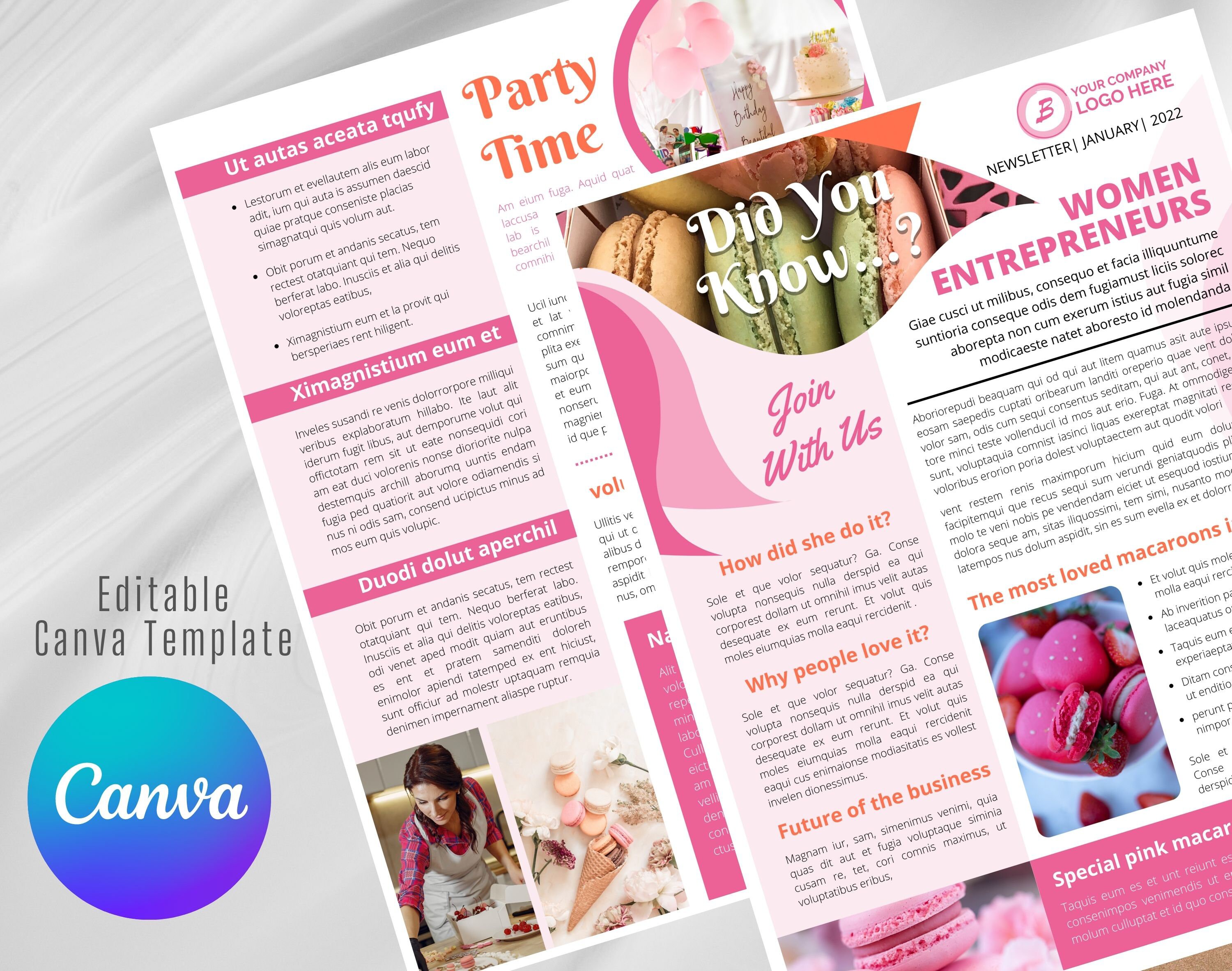 Instant Download Canva NEWSLETTER TEMPLATE, Digital and Printable - Etsy