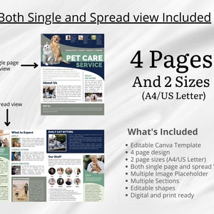 Pet Care Newsletter Template: Editable Canva Design (digital Download ...