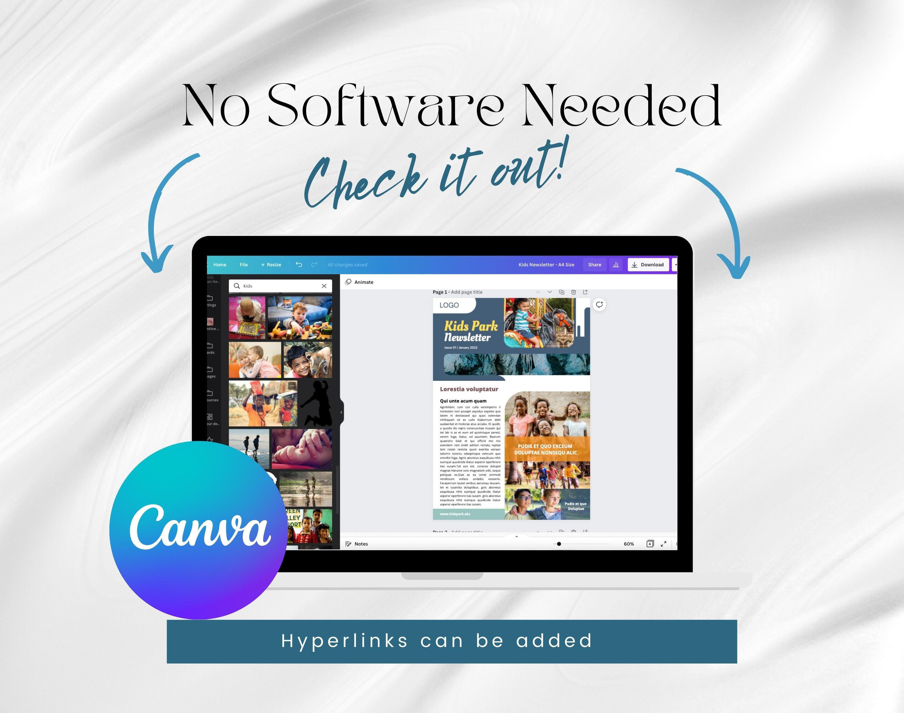 Kids Email NEWSLETTER TEMPLATE Editable on Canva Digital and | Etsy
