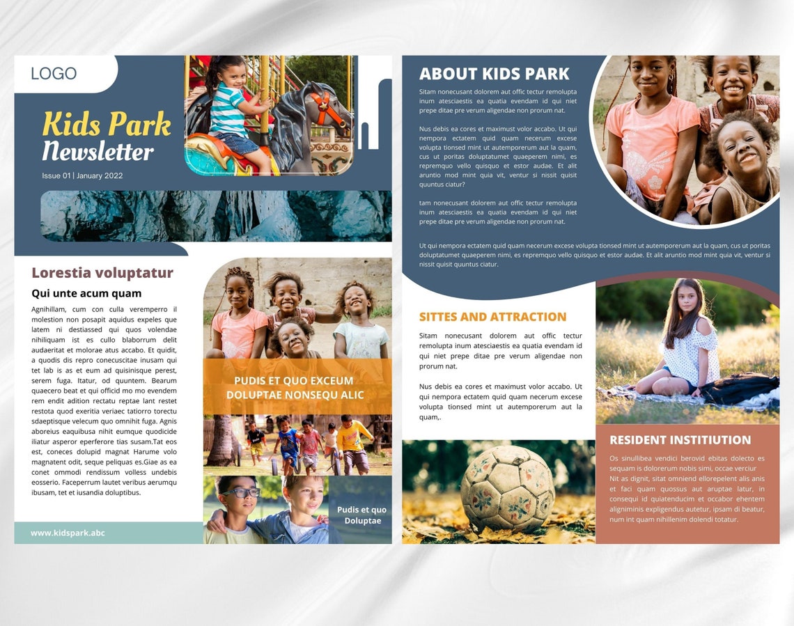 Kids Email NEWSLETTER TEMPLATE Editable on Canva Digital and | Etsy