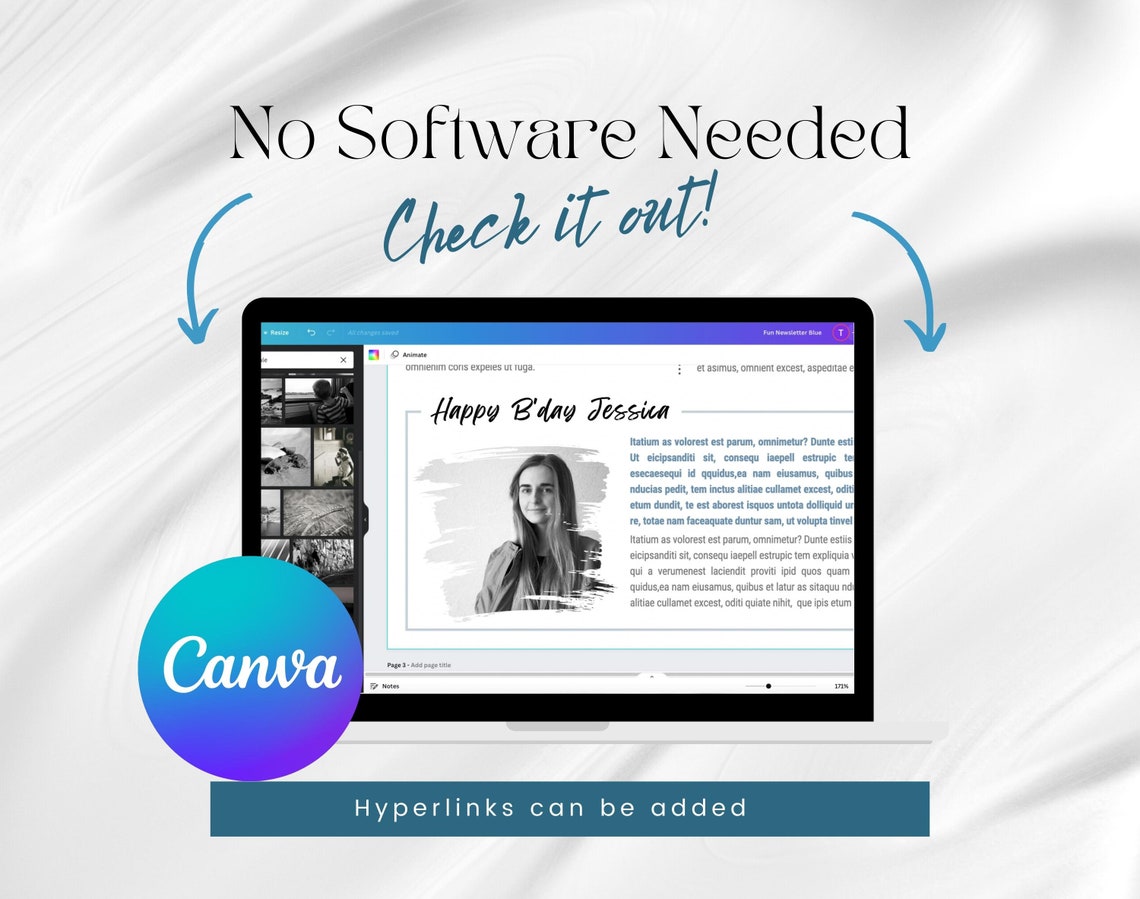 Highschool Email NEWSLETTER TEMPLATE Editable on Canva | Etsy