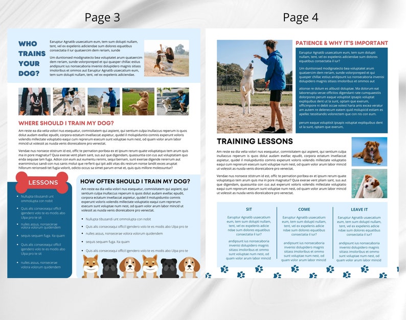 Dog Newsletter Template: Paw Time Design, Editable Canva (digital ...