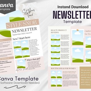 Fashion Email NEWSLETTER TEMPLATE Editable on Canva, Digital and ...