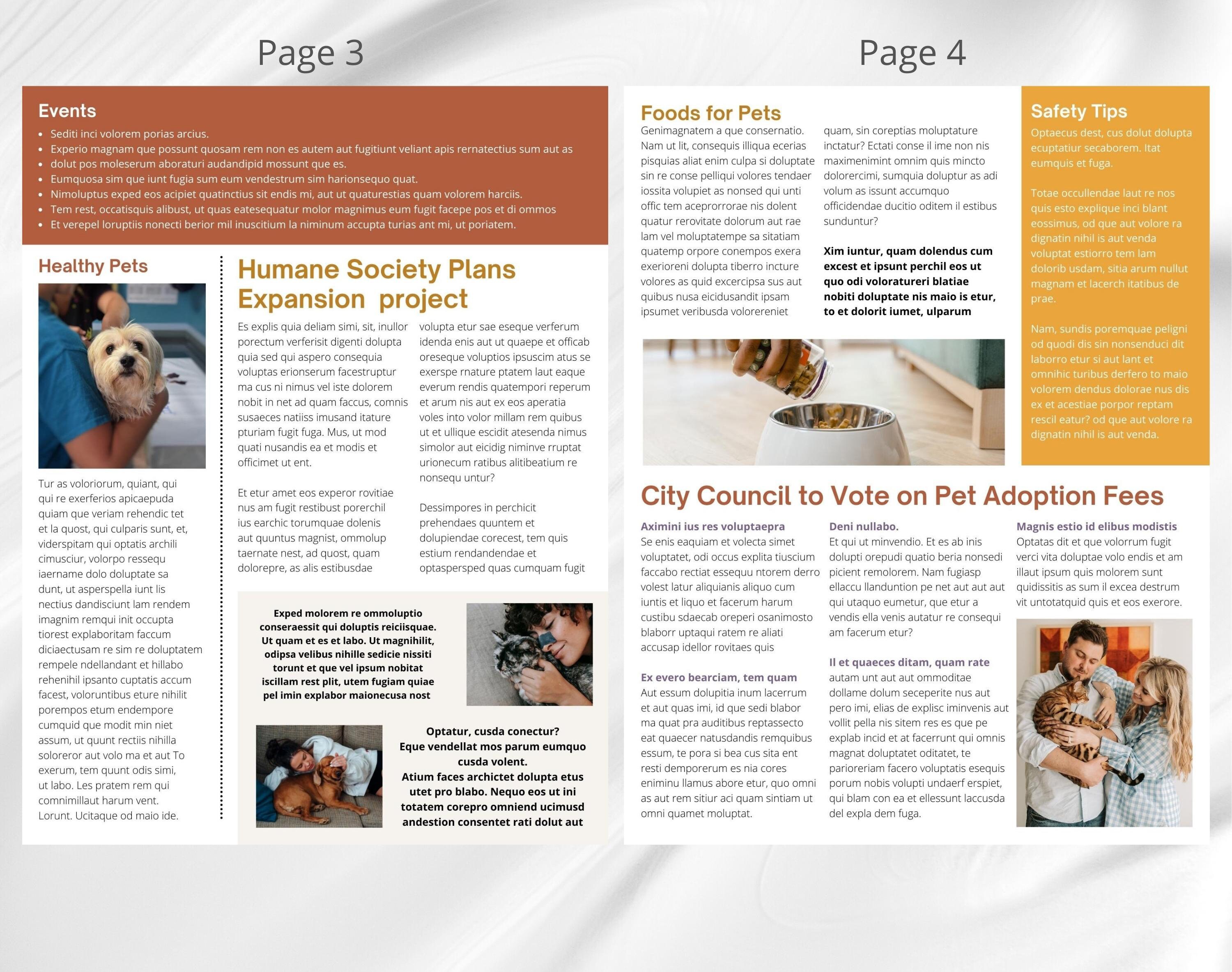 Pet Email NEWSLETTER TEMPLATE Editable on Canva, Digital and Printable ...