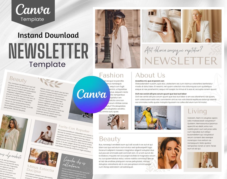 Fashion Email Newsletter Template: Editable Canva Design (digital ...
