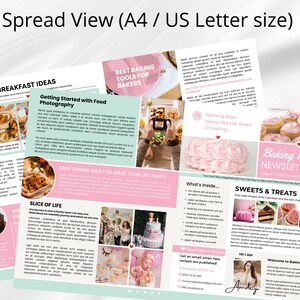 Bakery Newsletter Template: Editable Canva Layout (digital Download) - Etsy