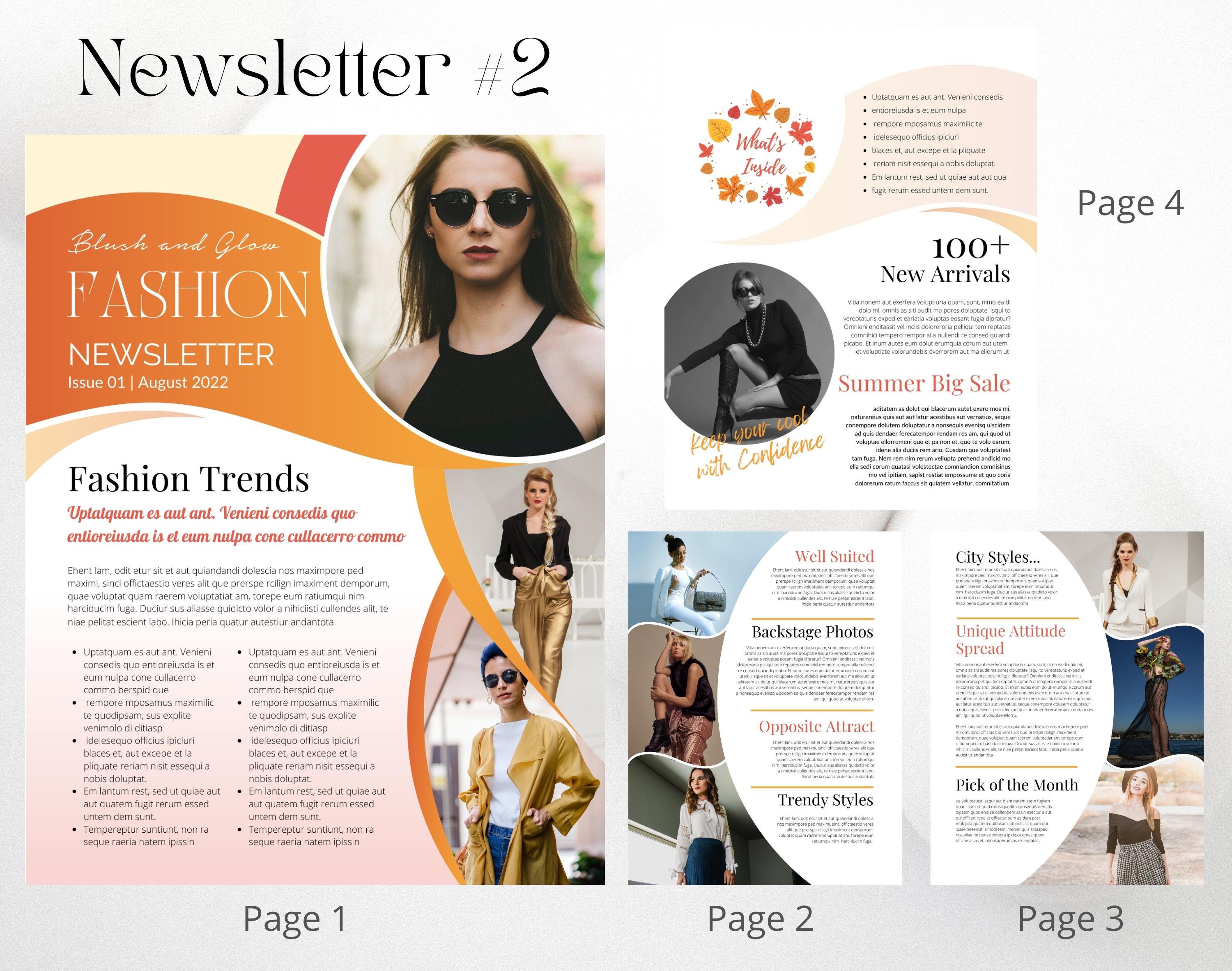Email NEWSLETTER TEMPLATES Bundle Editable on Canva, Digital and ...
