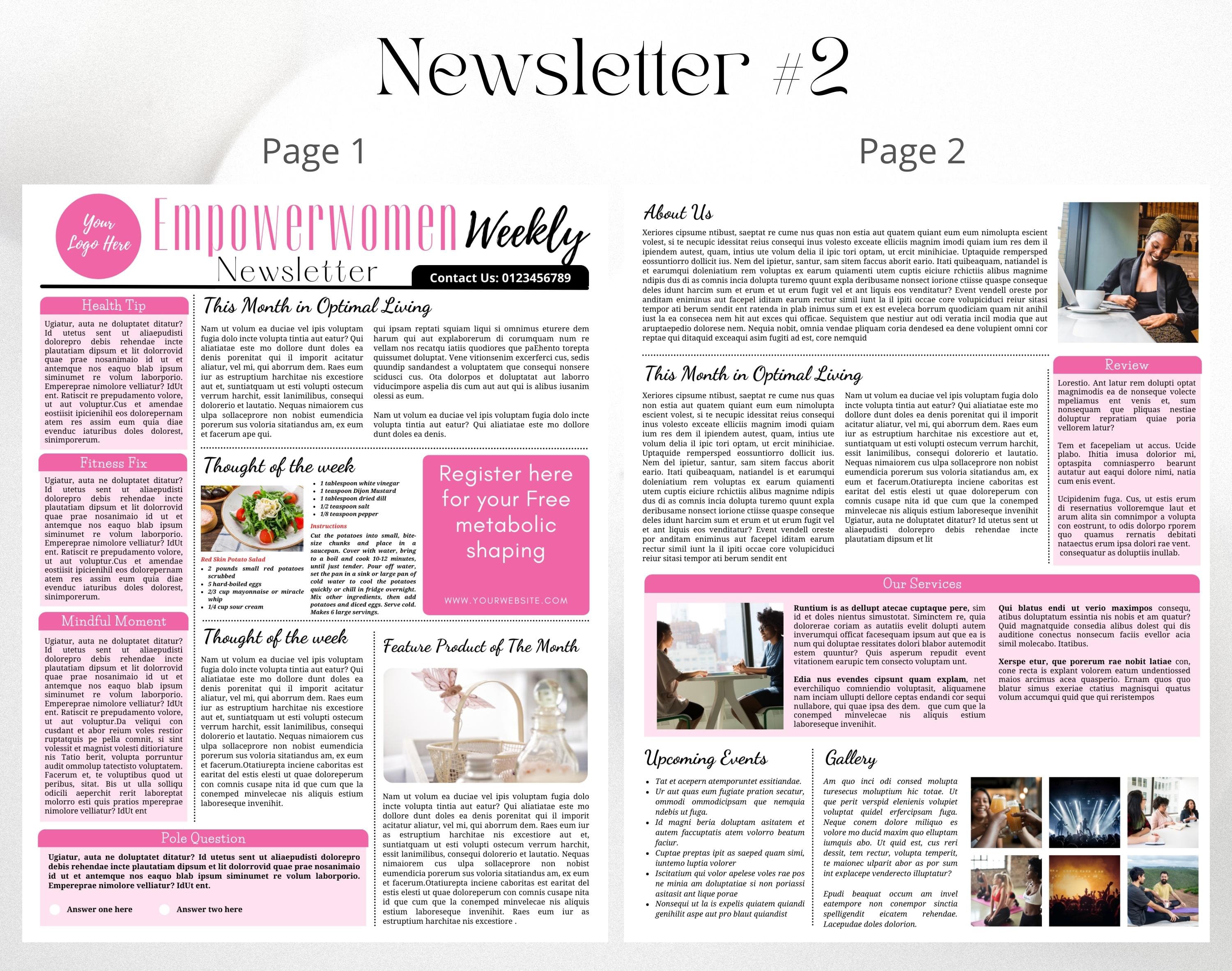 Email NEWSLETTER TEMPLATES Bundle Editable on Canva, Digital and ...