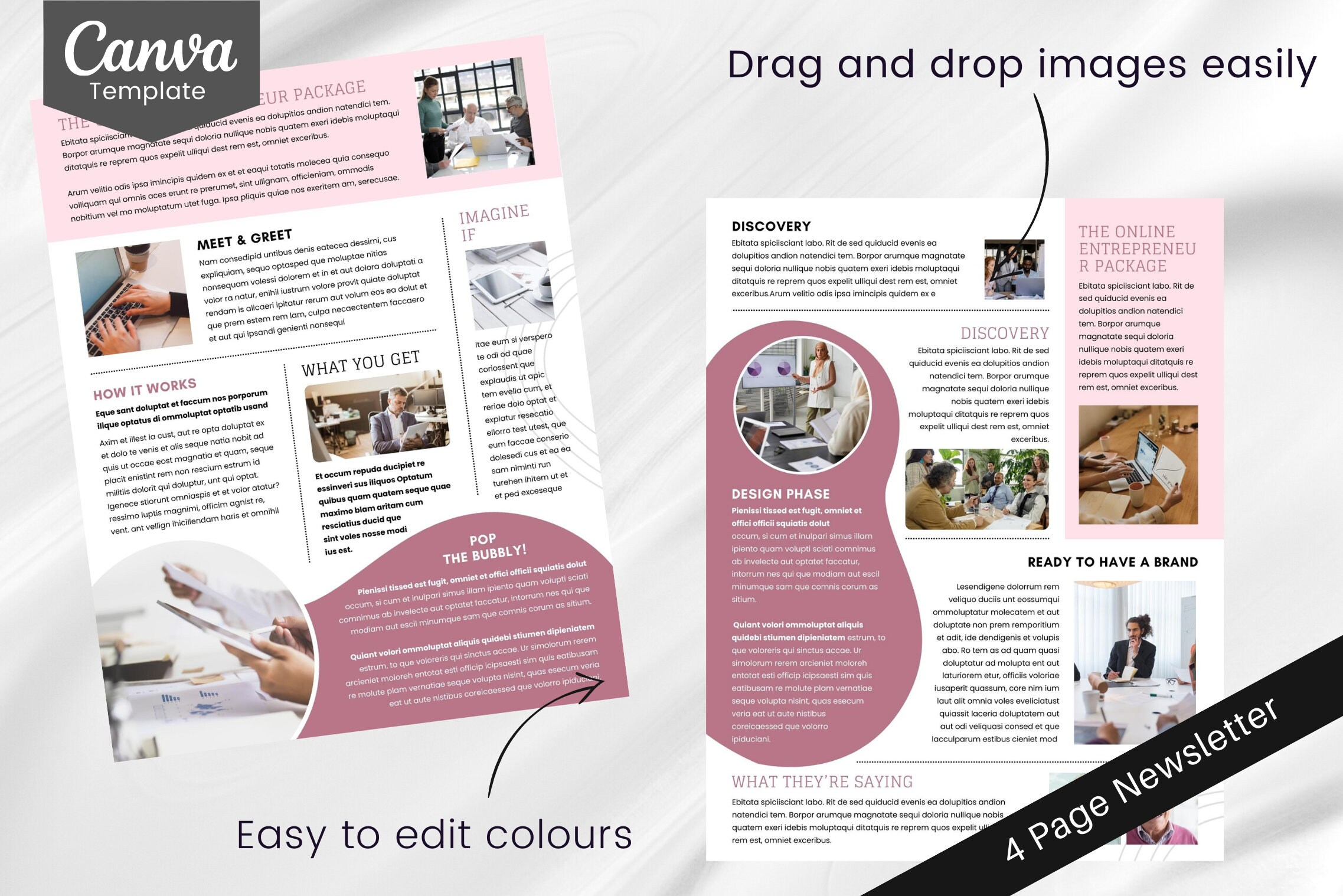 Self-editable Canva Newsletter Template | Digital & Printable | Instant ...