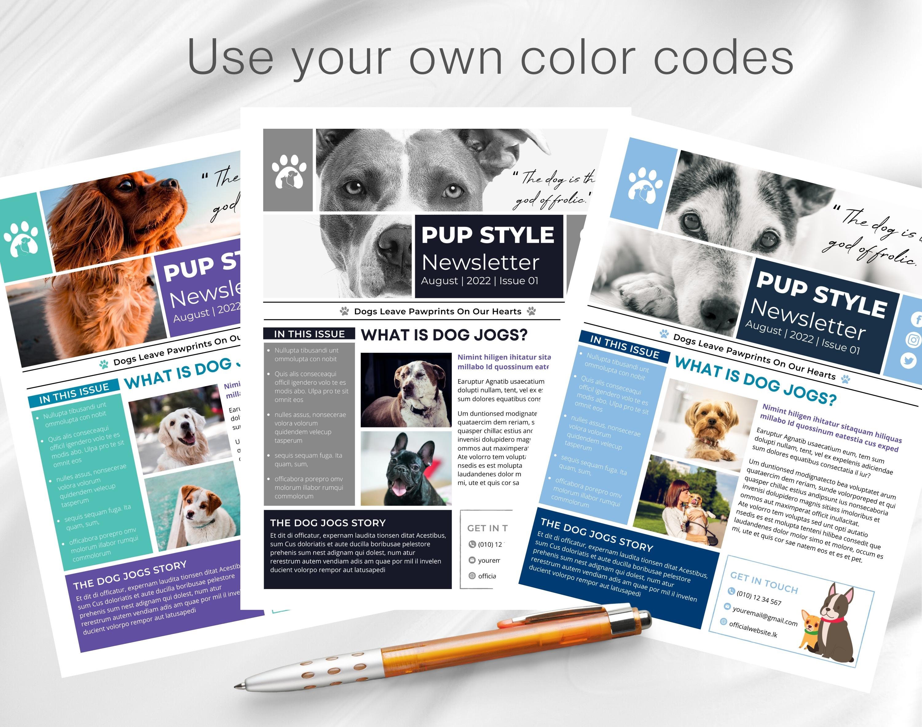 Pet Care Email NEWSLETTER TEMPLATE Editable on Canva, Digital and ...