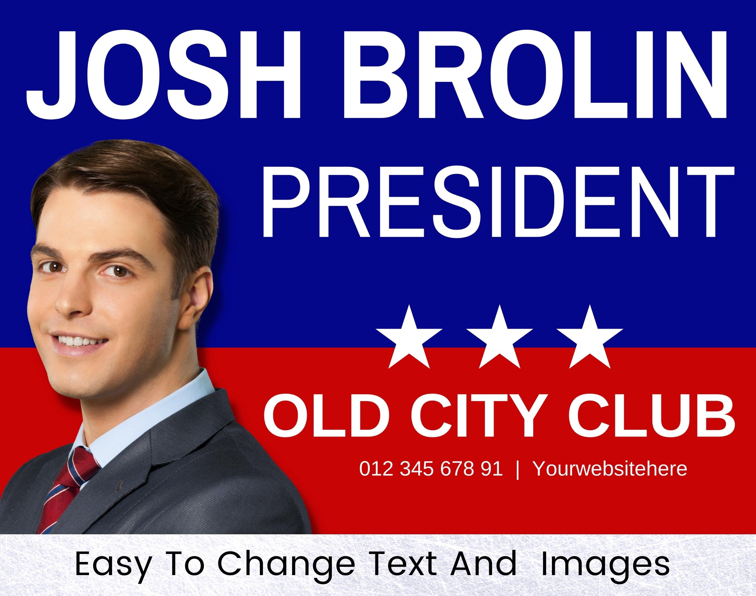 VOTE FOR ME Banner Canva Template Election Poster, United States of ...