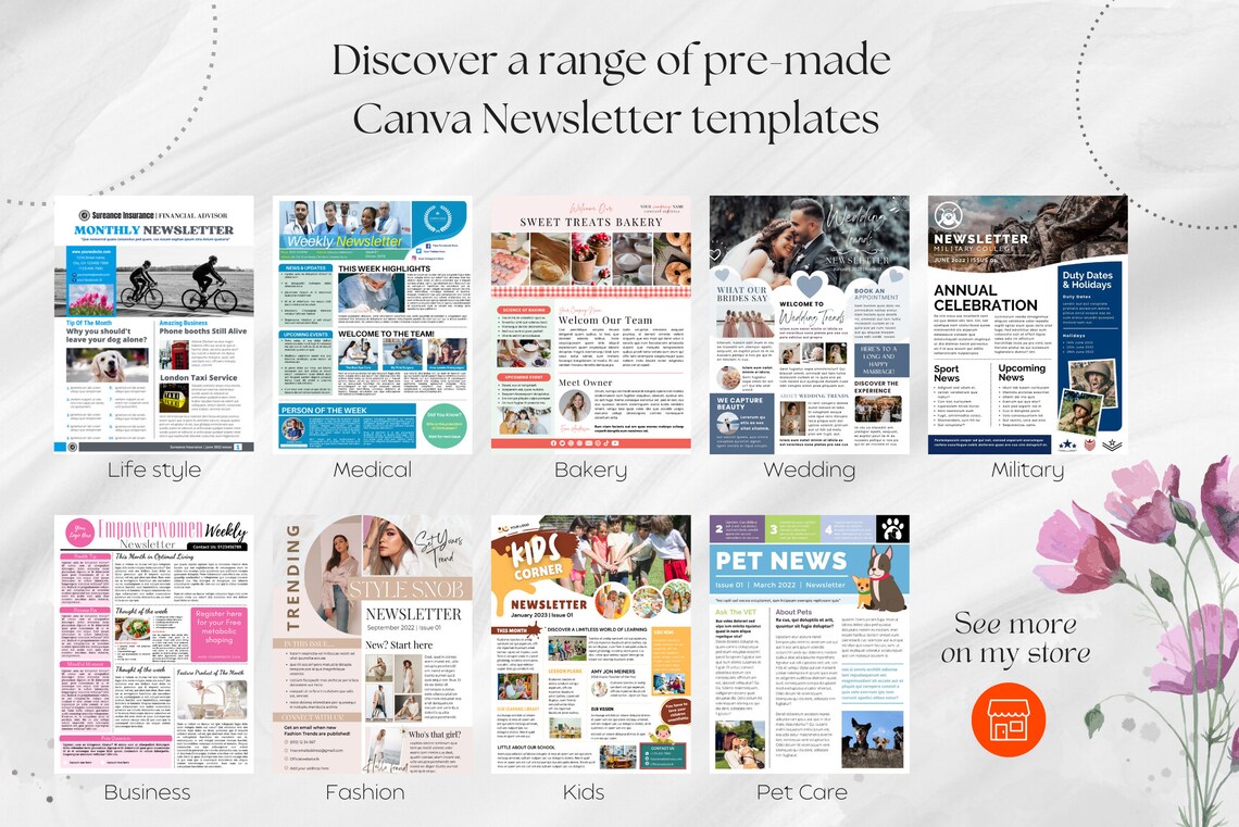 Email NEWSLETTER TEMPLATE Editable on Canva, Digital and Printable ...