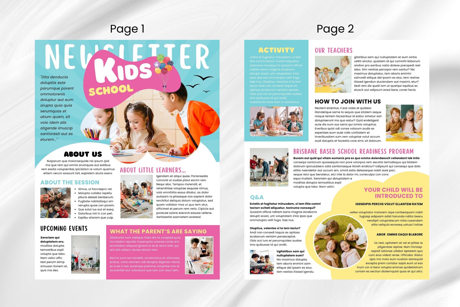Email Newsletter Template for Kids, Editable Canva Template, Digital ...