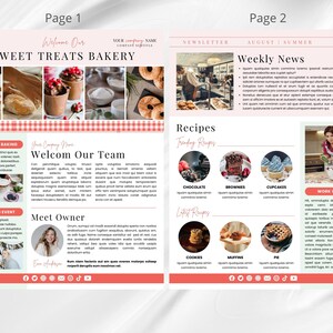 Bakery Email NEWSLETTER TEMPLATE Editable on Canva, Digital and ...