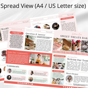 Bakery Email NEWSLETTER TEMPLATE Editable on Canva, Digital and ...